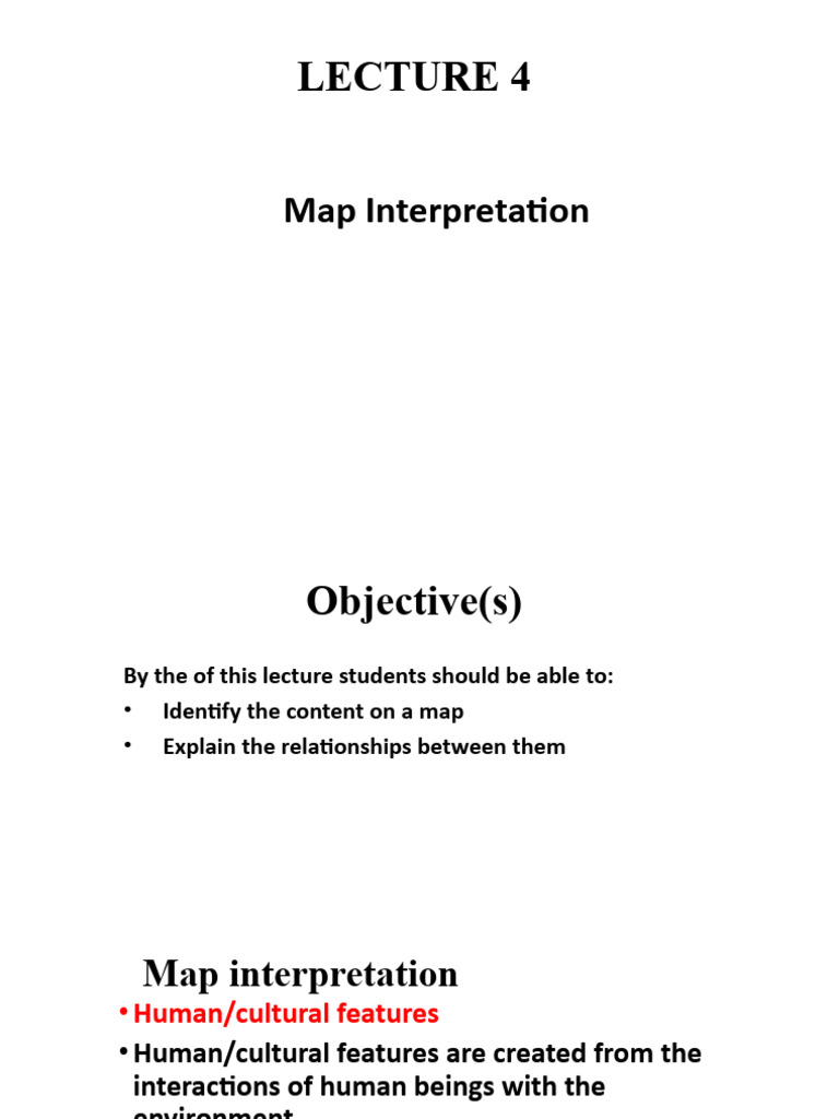 LECTURE 4 - Interpreting Human Features | PDF | Map | Human LECTURE 4 - Interpreting Human Features | PDF | Map | Human