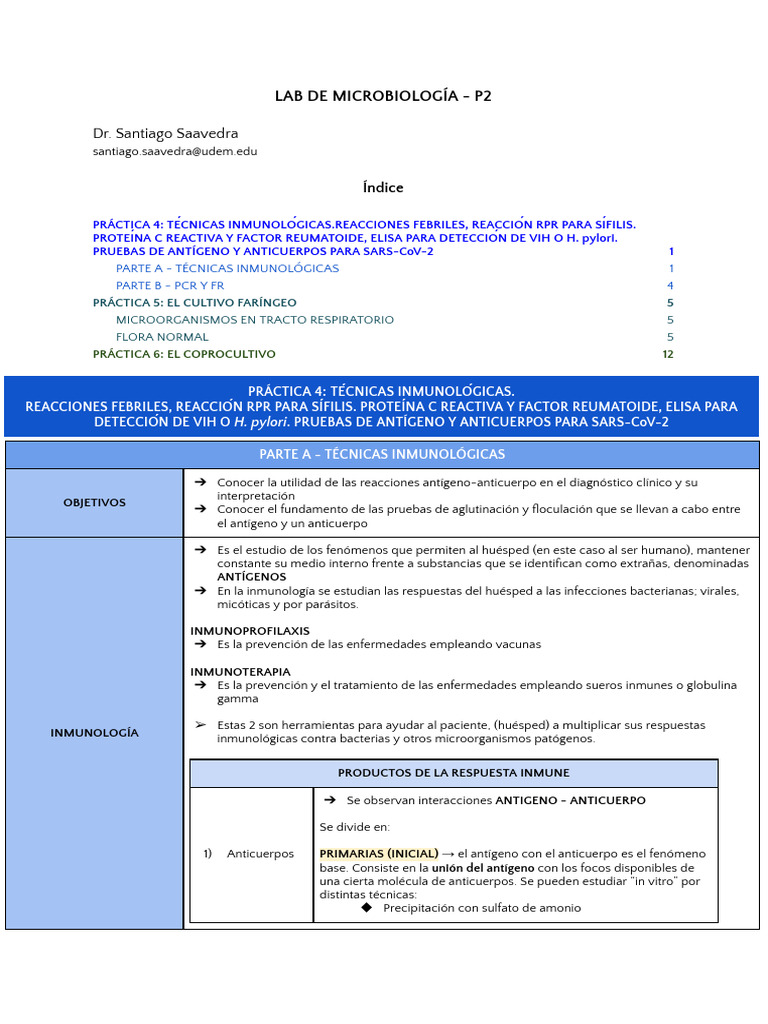P2 - Lab de Micro | PDF | Anticuerpo | Inmunología