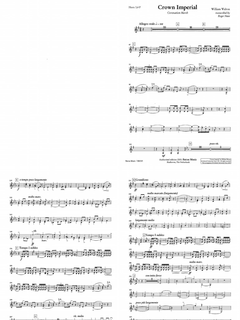 Crown Imperial - Corni | PDF