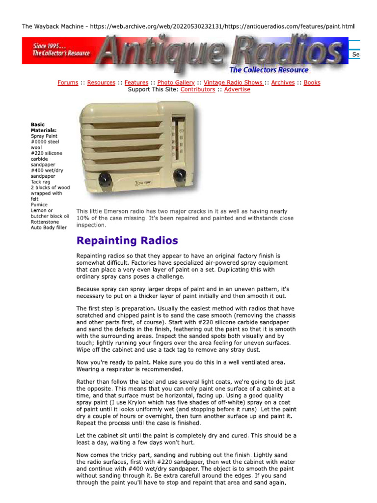Repainting Radios | PDF
