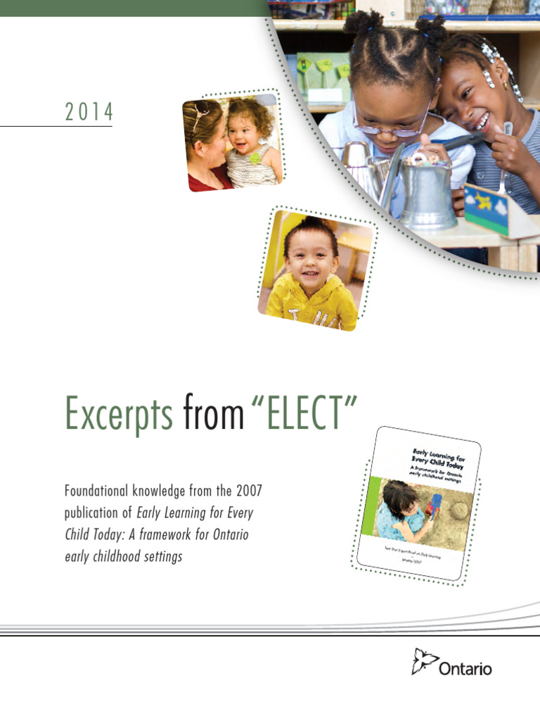 Excerpts From Early Learning For Every Child Today ELECT | PDF | Early ...
