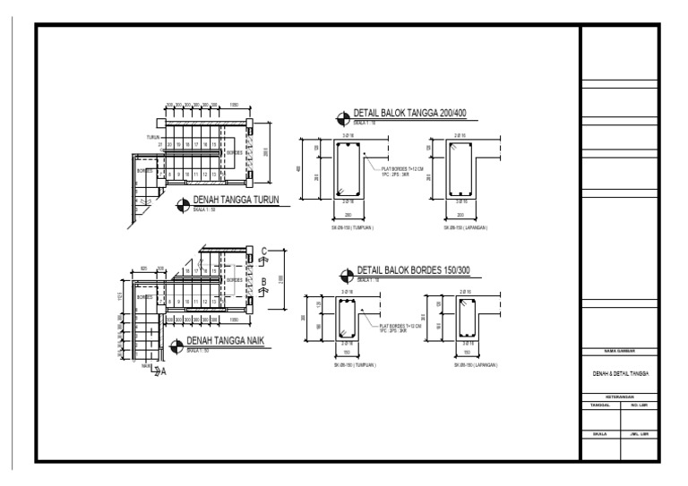 15.denah Dan Detail Tangga | PDF