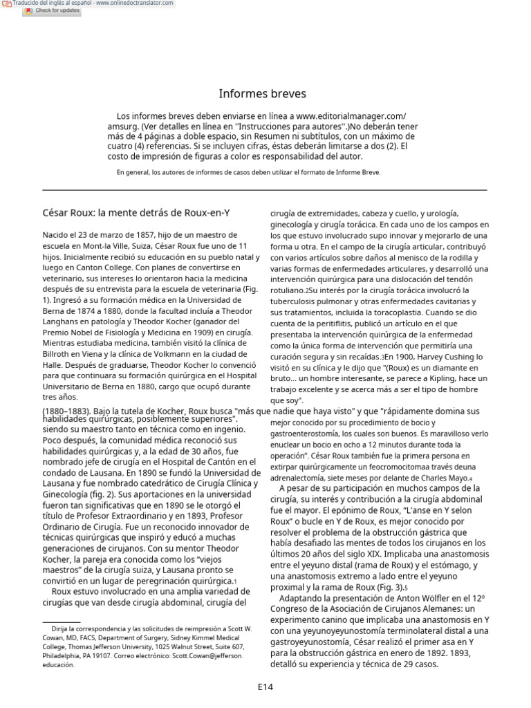 Cesar Roux TRADUCIDO | PDF | Cirugía | Especialidades Medicas