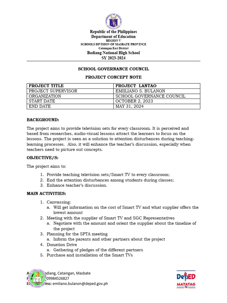 Concept Note | PDF | Teachers | Cognition