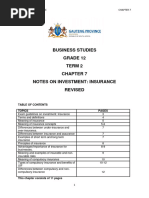 Grade 12 Insurance Investment Notes | PDF | Insurance | Employment