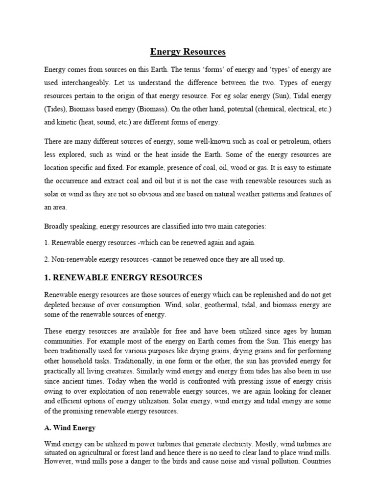 L-14-Energy Resources | PDF | World Energy Resources | Renewable Energy