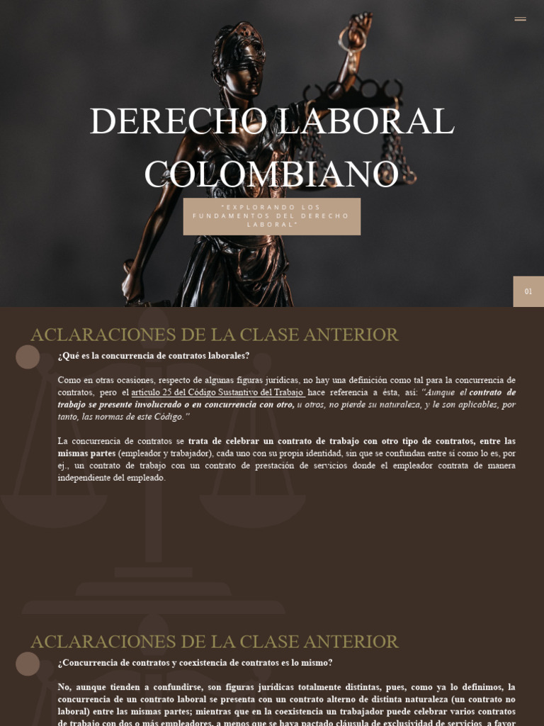 Derecho Laboral Colombiano Clase Vi-1 | PDF | Derecho laboral | Economias