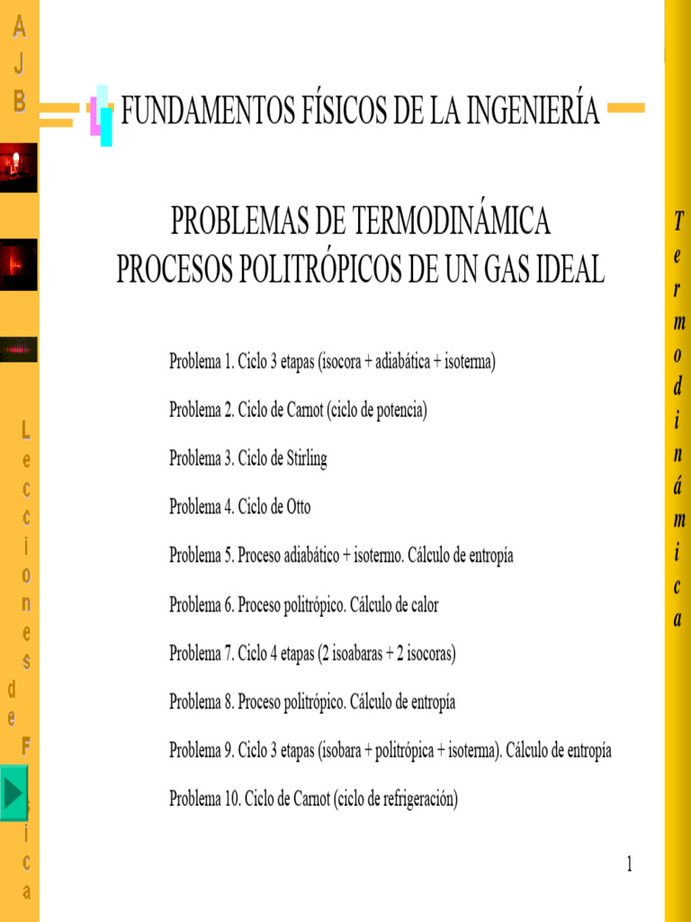 Termodinamica Problemas Resueltos PROCESOS POLITROPICOS | PDF | Gases | Física Aplicada e ...