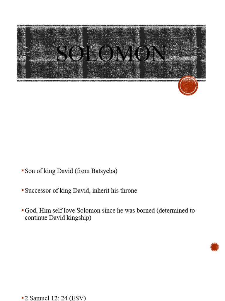 Solomon | PDF | Solomons | David