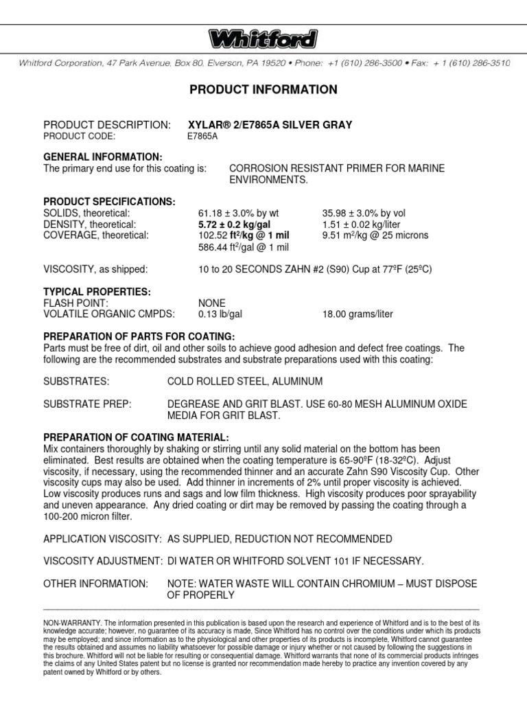 Xylar 2-E7865a Silver Gray | PDF | Coating | Soil