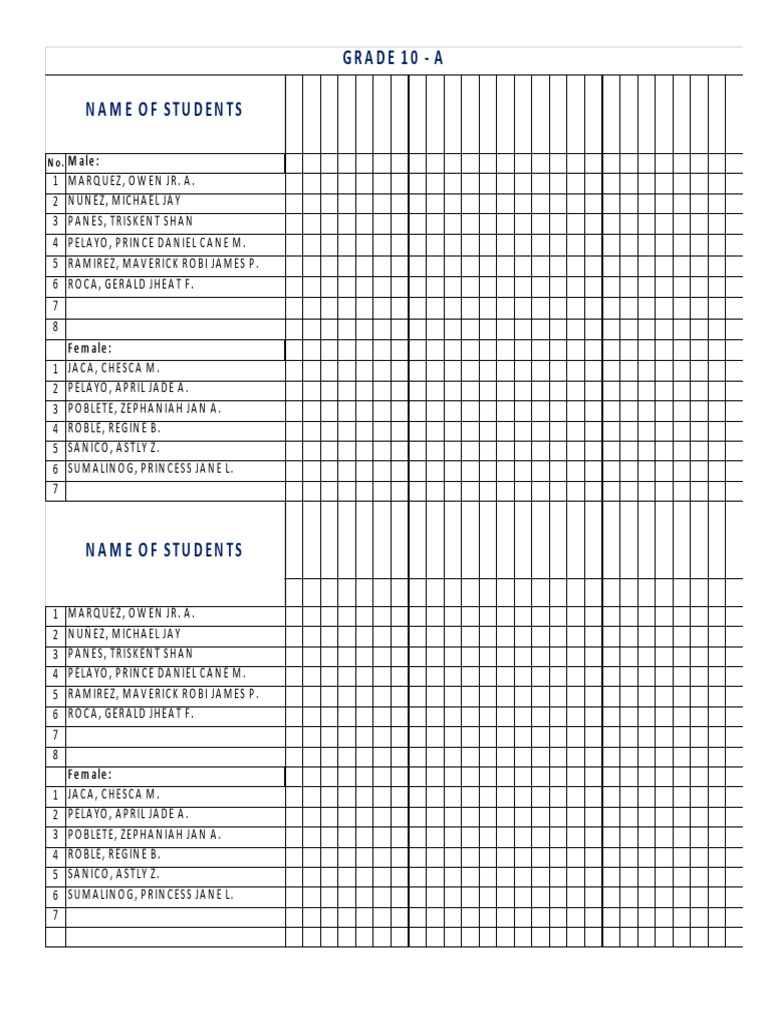 Attendance Word | PDF