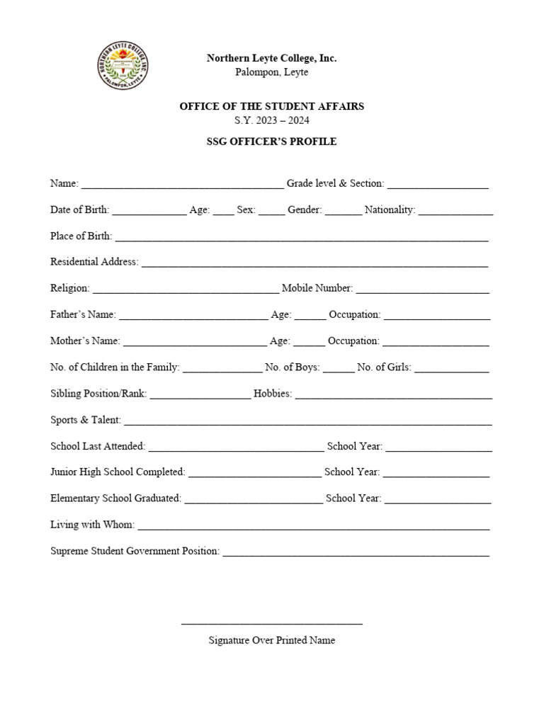 Officer's Profile | PDF