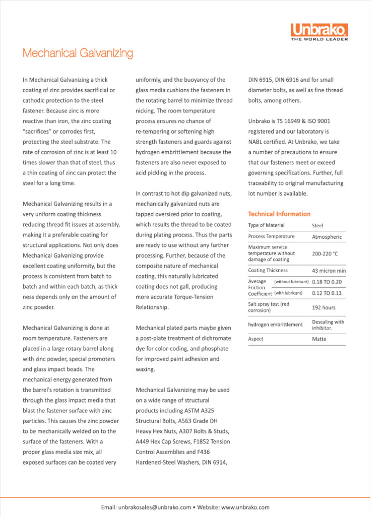Mechanical Galvanizing | PDF
