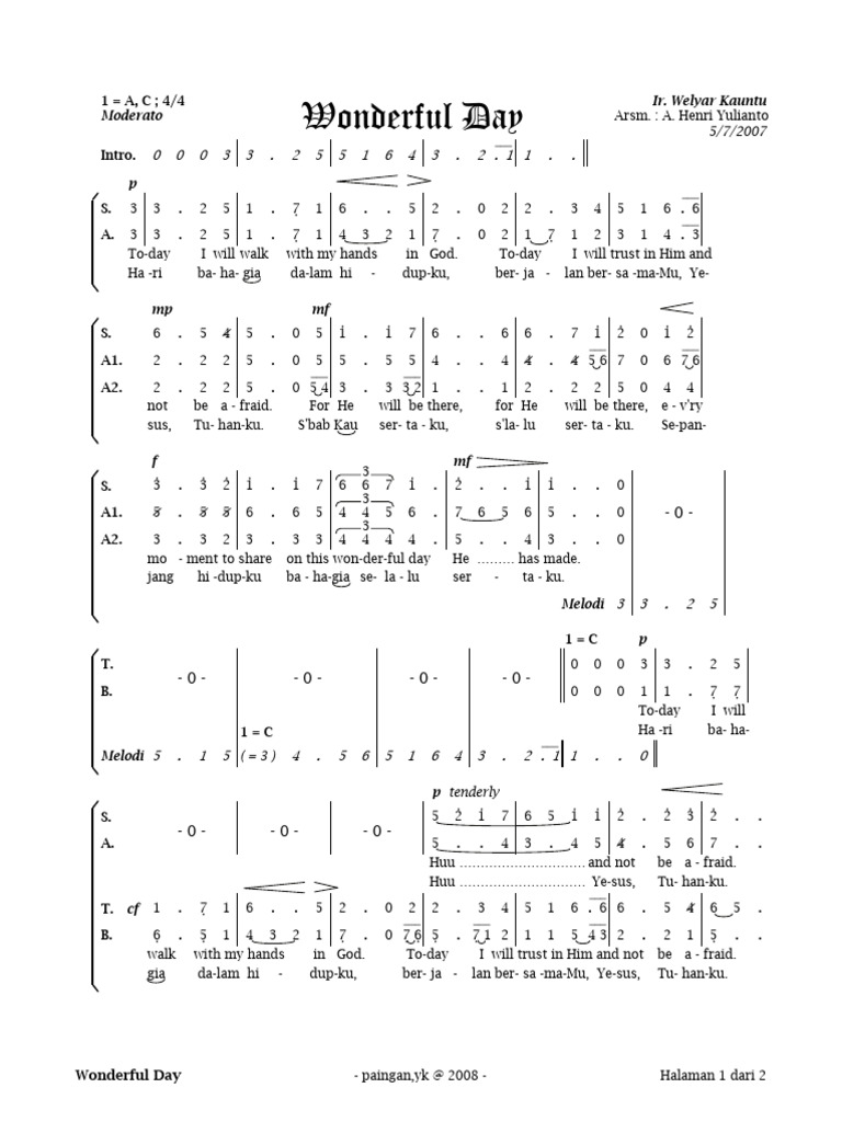 Partitur Koor Manten-9 Juni 2024 | PDF