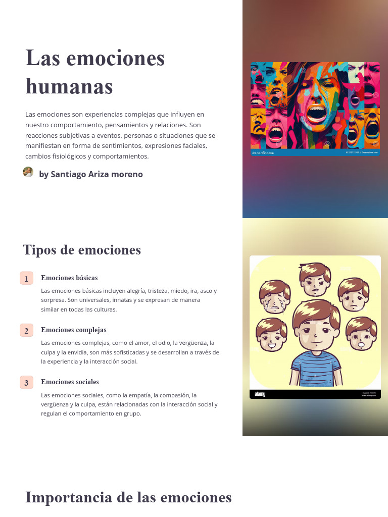 Tipos y funciones de las emociones humanas | PDF | Las emociones ...