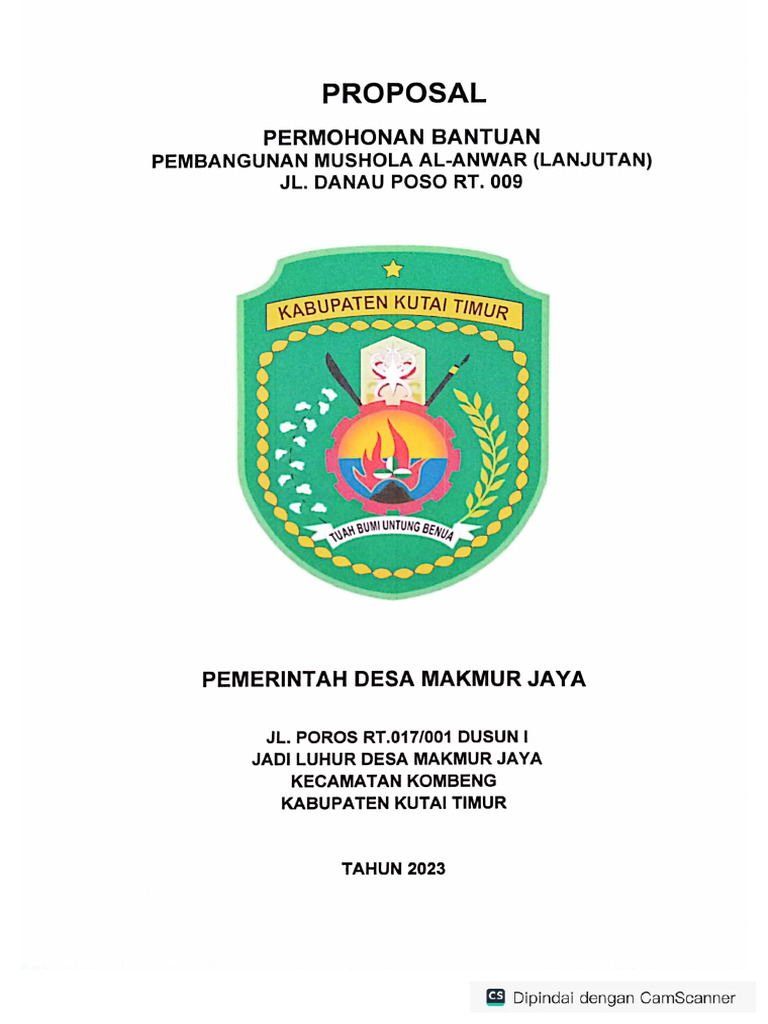 34.1. Proposal_Mushola Al-Anwar_Jl. D. Poso RT.009 rev. 1 | PDF