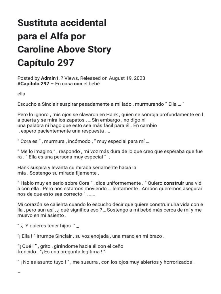 Sustituta Accidental para El Alpha 297-303 | PDF