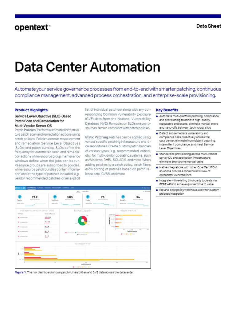 Data Center Automation Ds Pdf Vulnerability Computing System