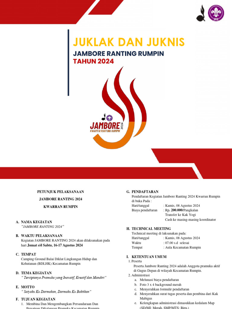 Juknis Kemah Jambore 2024 | PDF