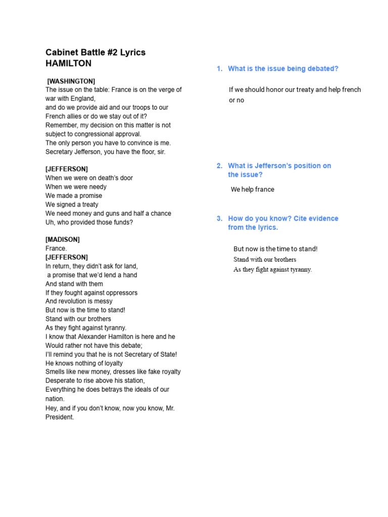 Luana Aragon - [Template] Lyrics of Cabinet Battle #2 - pdf | PDF ...
