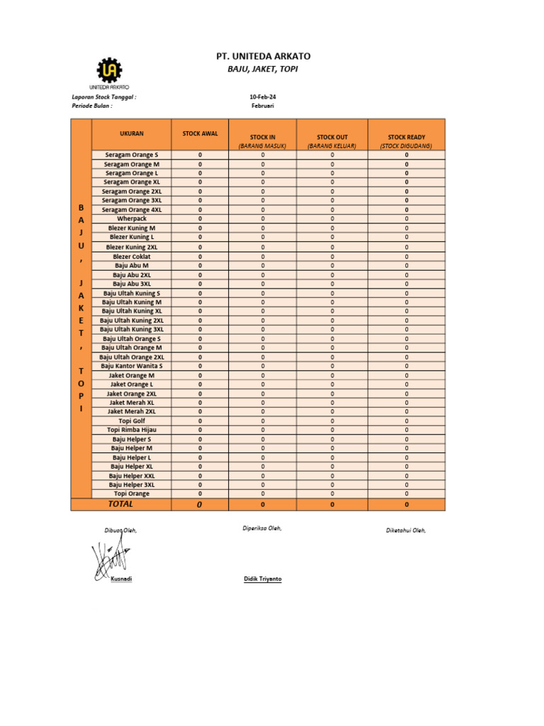 Form Permintaan Seragam | PDF