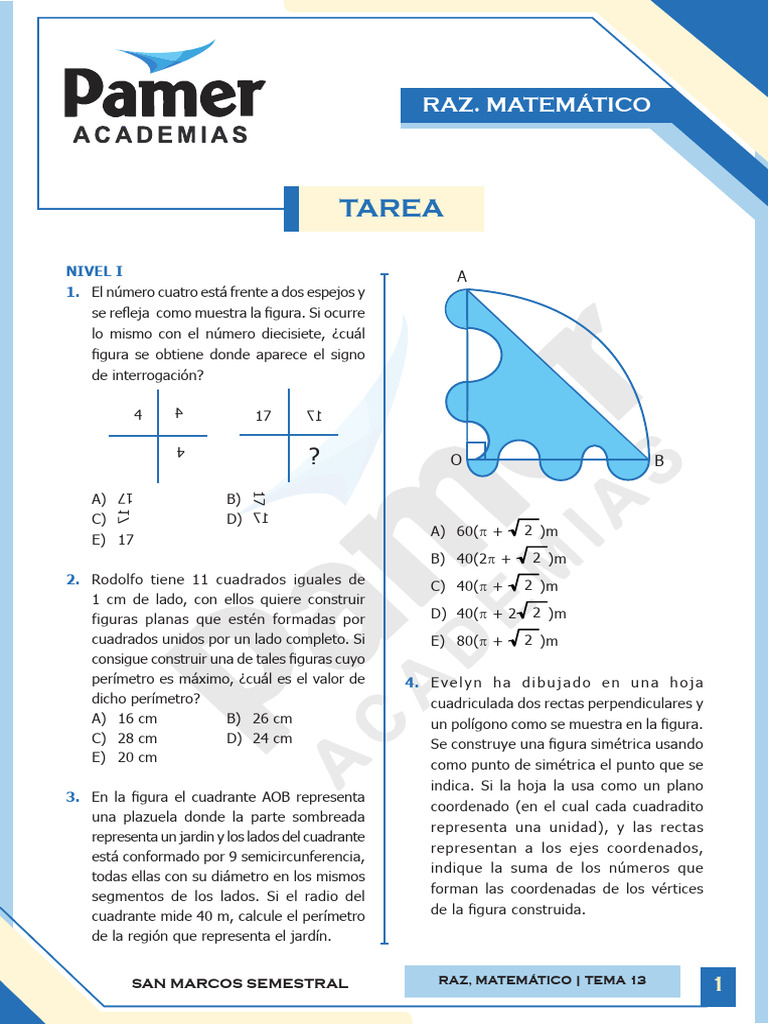 RM - Tarea 13 | PDF | Triángulo | Rectángulo