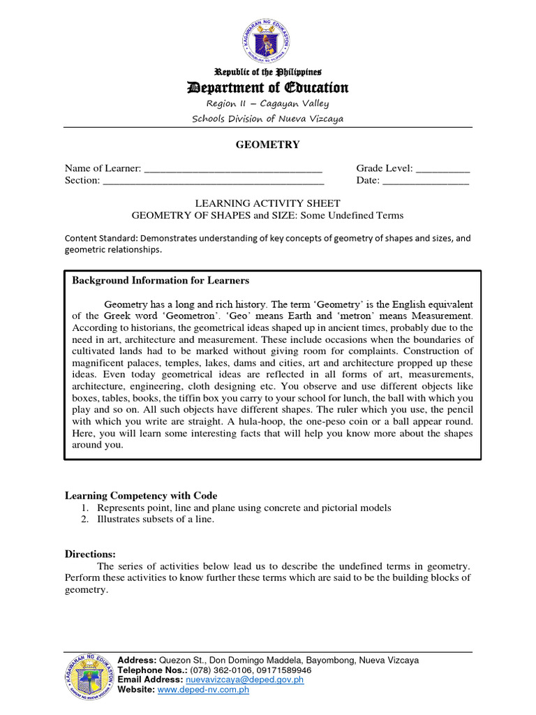 Geometry1 Pdf Line Geometry Geometry