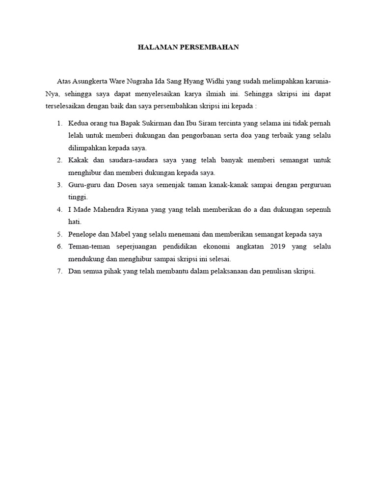 Halaman Persembahan | PDF