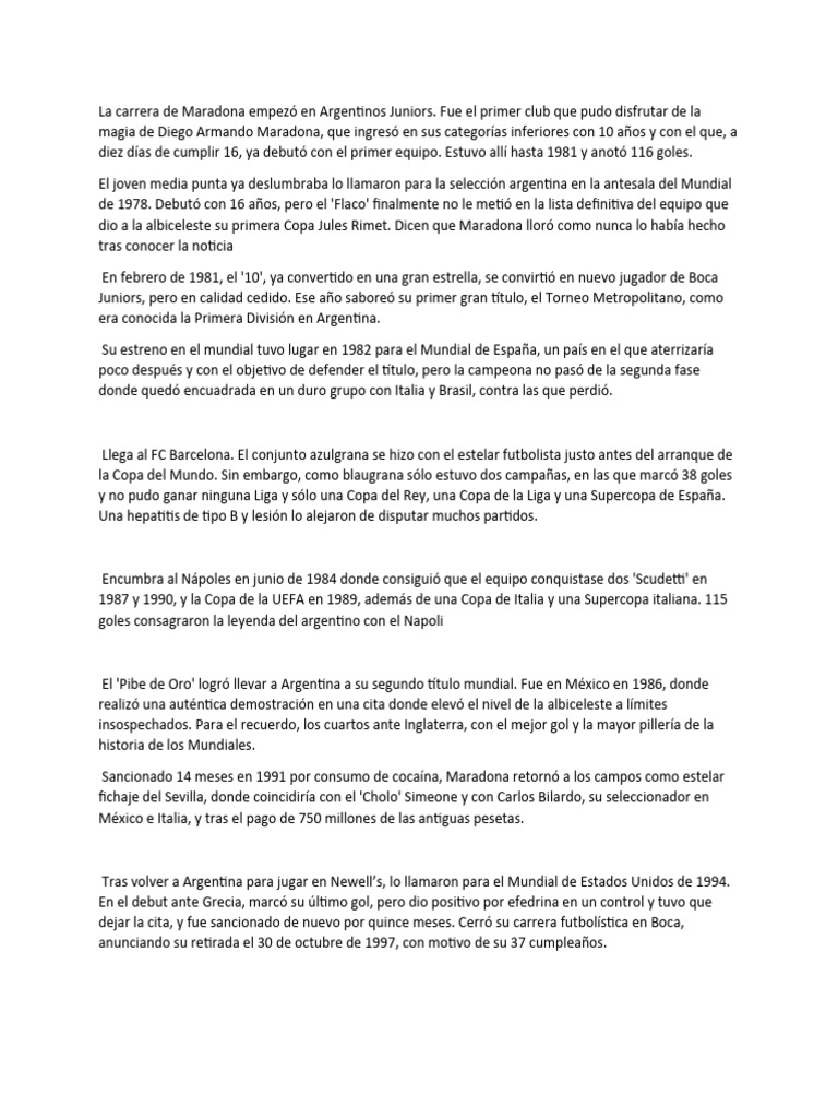Maradona Spanish | PDF | Diego Maradona | FC Barcelona