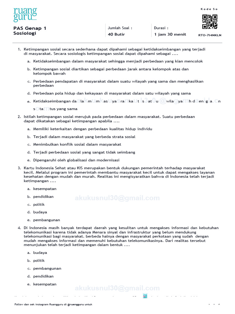 Soal Ruang Guru | PDF