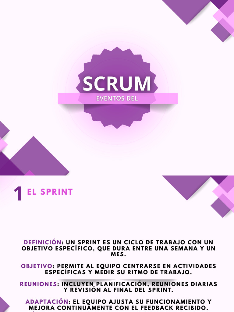 Gráfico Metodología SCRUM Moderno Colorido | PDF | Scrum (desarrollo de ...