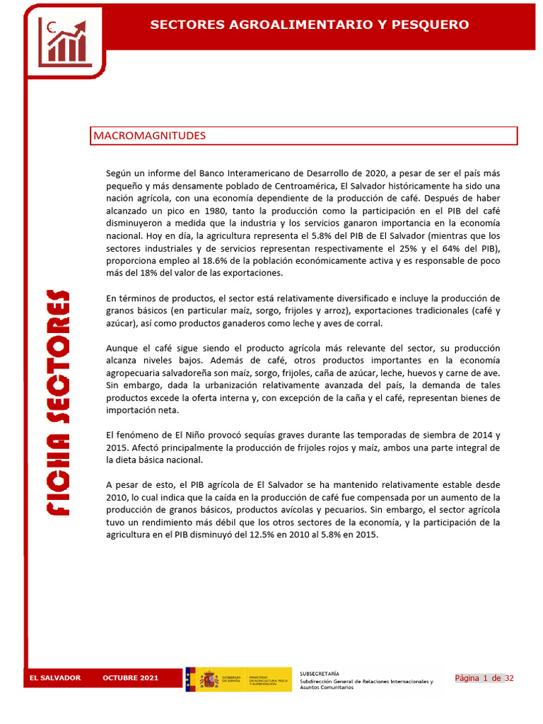 Fichasectors SV Tcm30-579873 | PDF | Agricultura | café