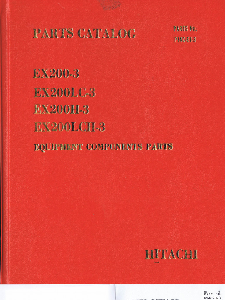 Hitachi Sumitomo Ex200-3, Ex200lc-3, Ex200h-3, Ex200lch-3 Parts ...