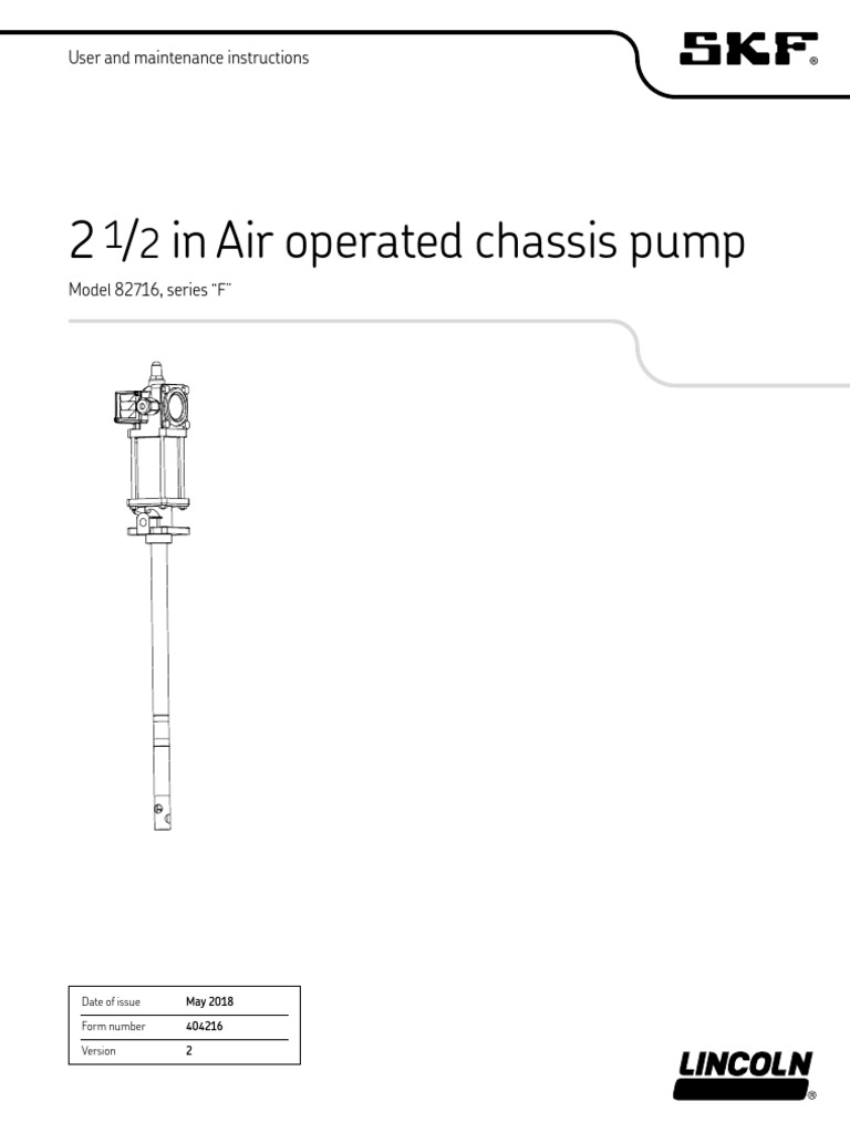 Air Operated Chassis Pump 82716 404216 Version 2 Multi | PDF | Pump | Valve