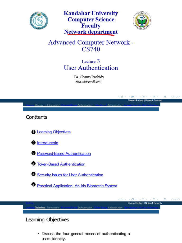 03 User Authentication | PDF | Password | Authentication