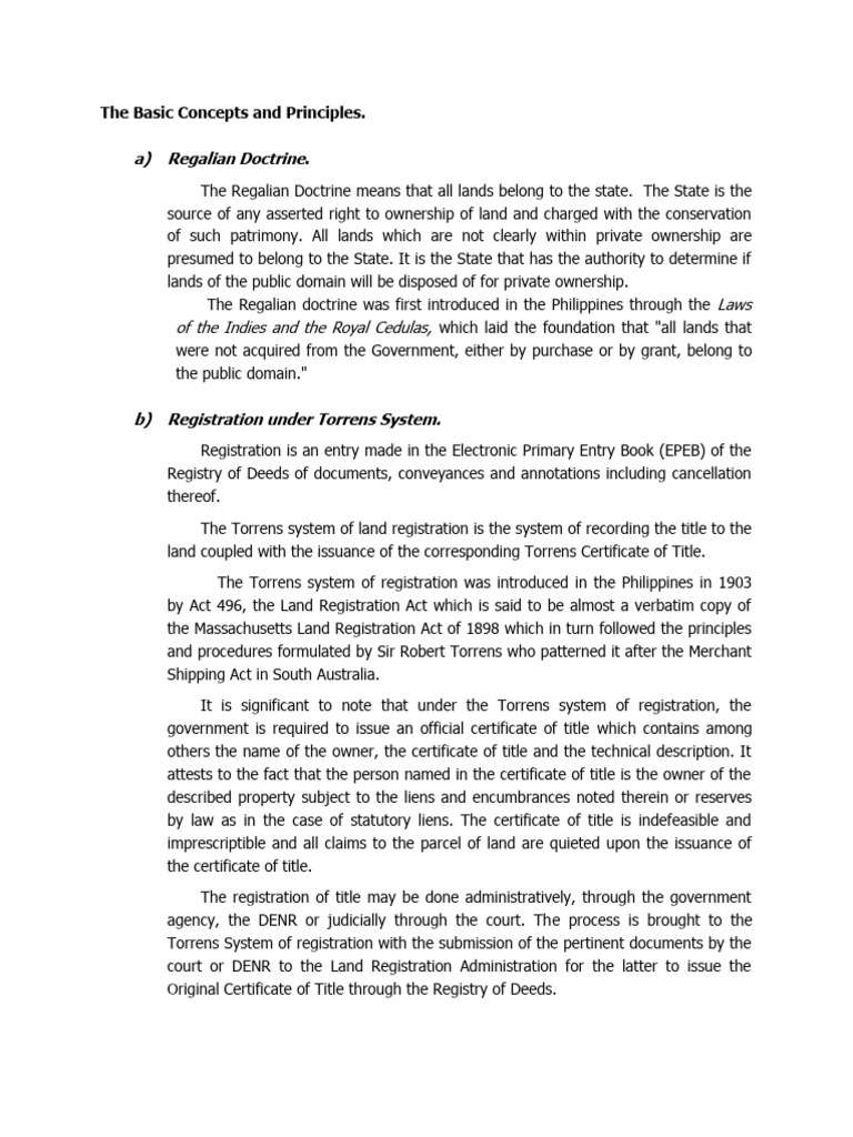 The Basic Concepts and Principles | PDF | Title (Property) | Common Law