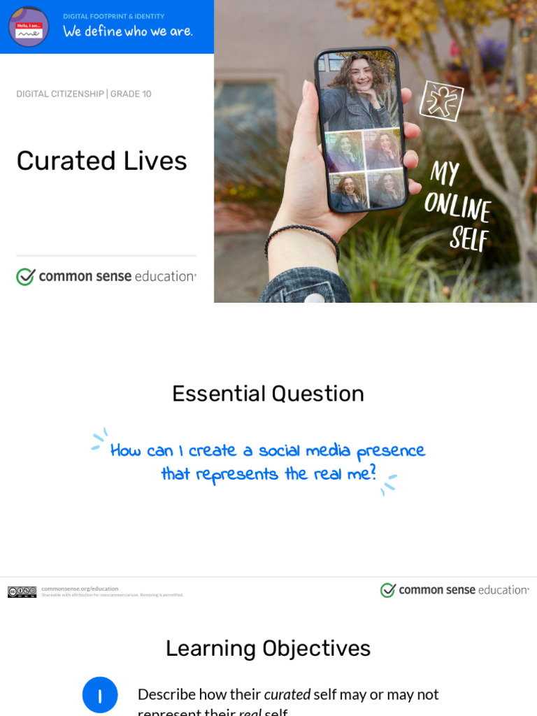 Curated Lives - Lesson Slides | PDF | Self | Human Communication