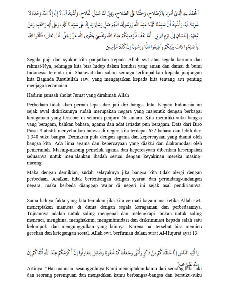 Segala Puji Dan Syukur Kita Panjatkan Kepada Allah SWT Atas Segala Karunia Dan Rahmat | PDF