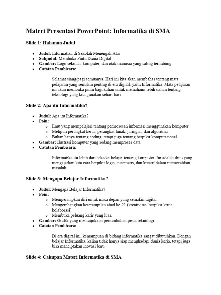 Materi Presentasi PowerPoint | PDF
