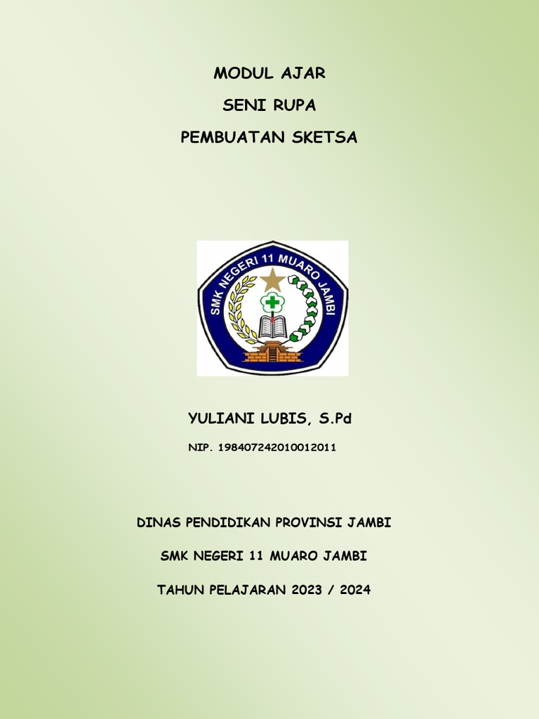 Modul Ajar Pembuatan Sketsa | PDF