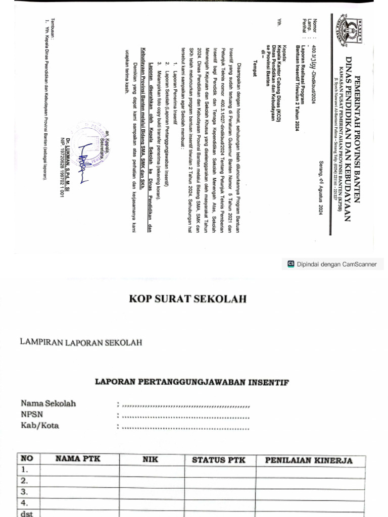 Surat SPJ Insentif TW 2 | PDF