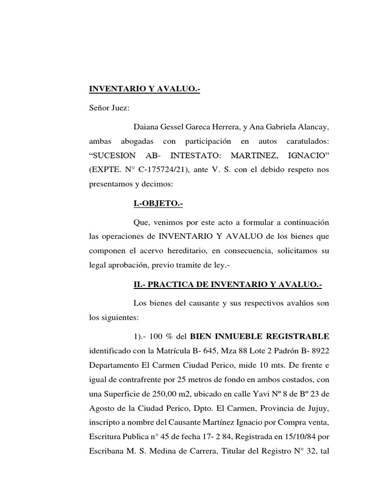 Inventario y Avaluo | PDF | Sector privado