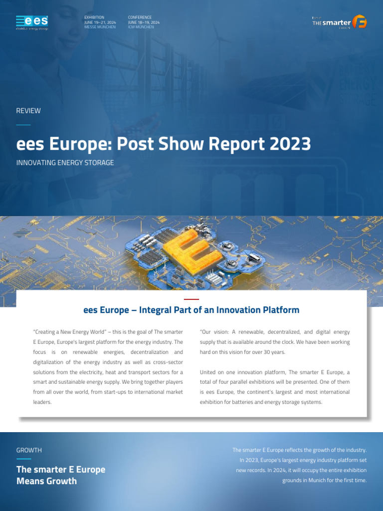 eesEU2023 Post Show Report | PDF | Energy Storage | Renewable Energy