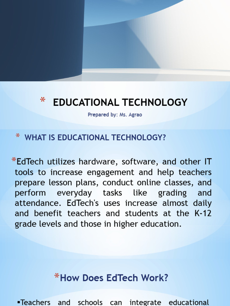 Educational Technology | PDF | Educational Technology | Learning