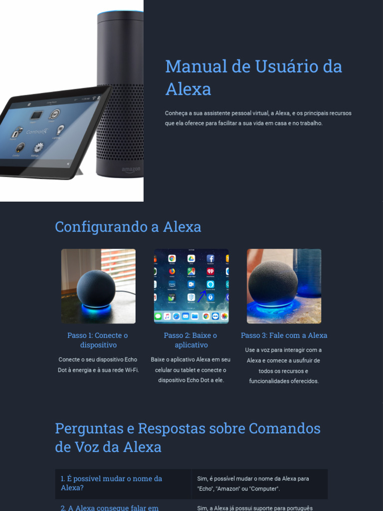 Manual do Echo Dot e Alexa em Português | PDF