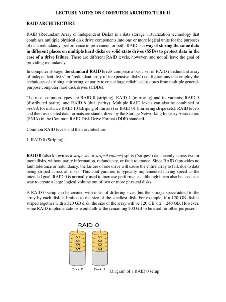 Raid Architecture | PDF | Hard Disk Drive | Classes Of Computers
