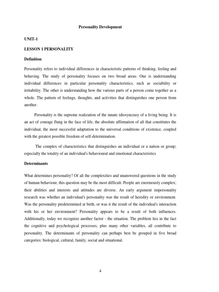 PD - Unit I | PDF | Goal | Goal Setting