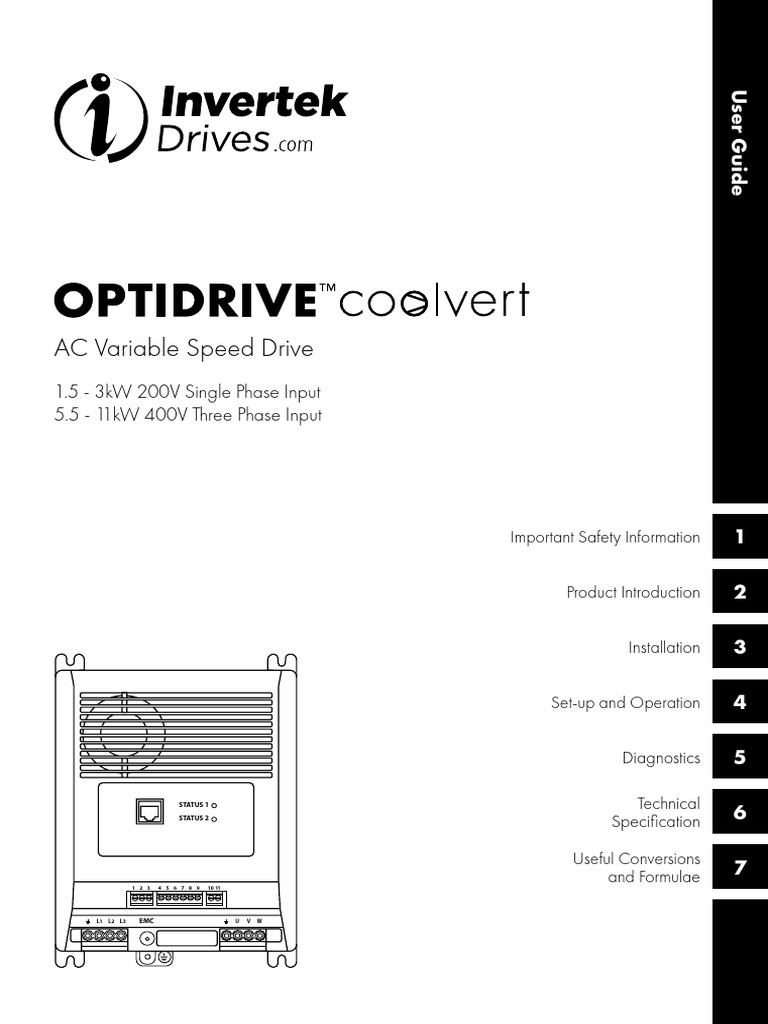 Optidrive CoolVert User Guide | PDF | Electromagnetic Compatibility ...