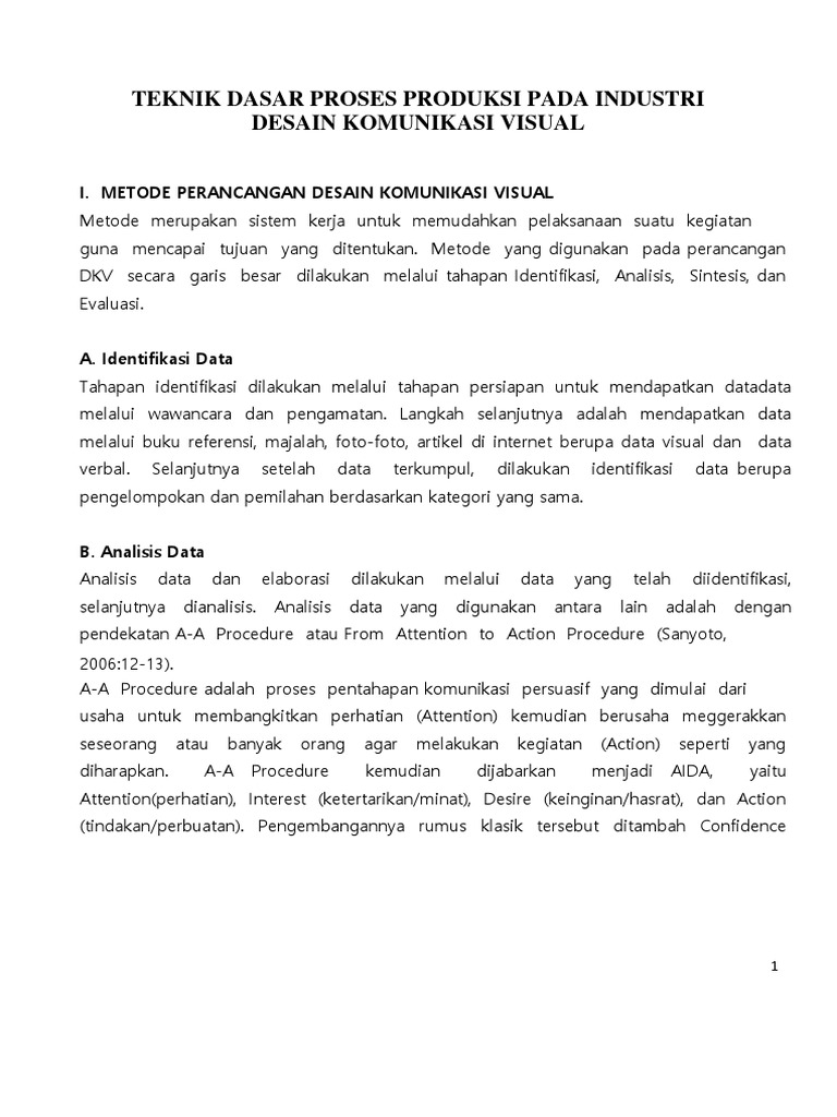 Materi Elemen 4 - Teknik Dasar Proses Produksi Pada Industri Desain ...
