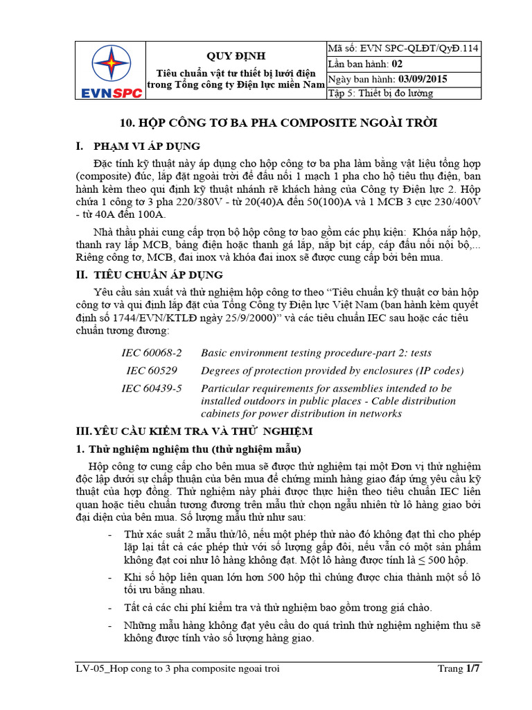 LVi-05 - Hop Cong To 3 Pha Composite Ngoai Troi | PDF